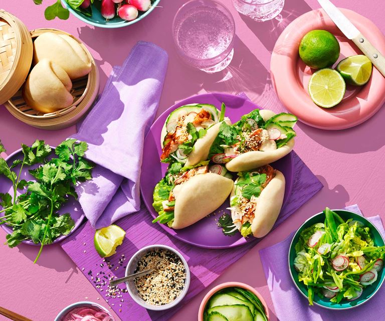 Asian Bao Buns med lax