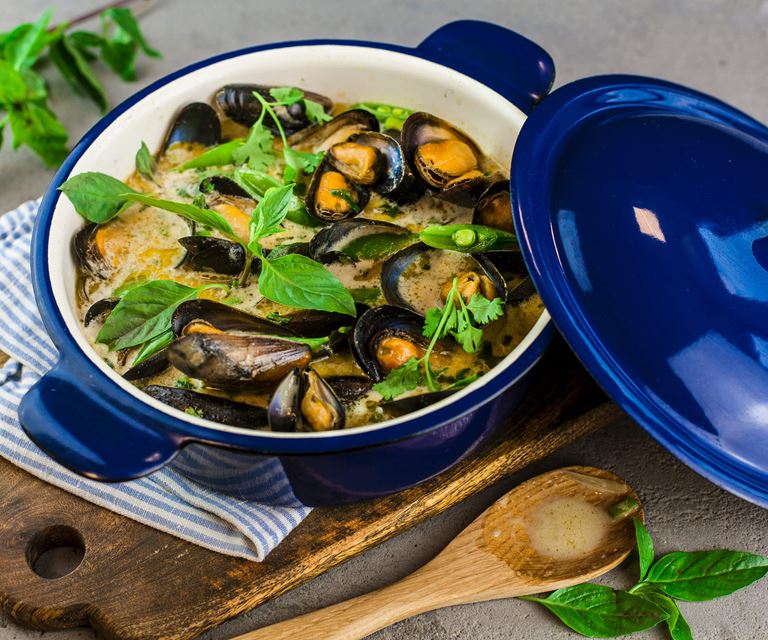 Musslor i grön curry | Ett recept från Santa Maria