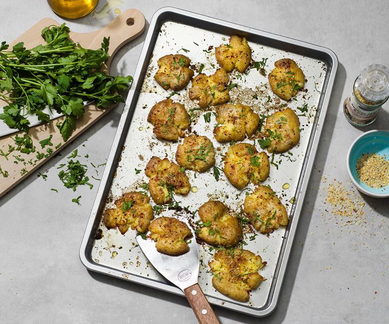 Smashad potatis - Ett recept från Santa Maria