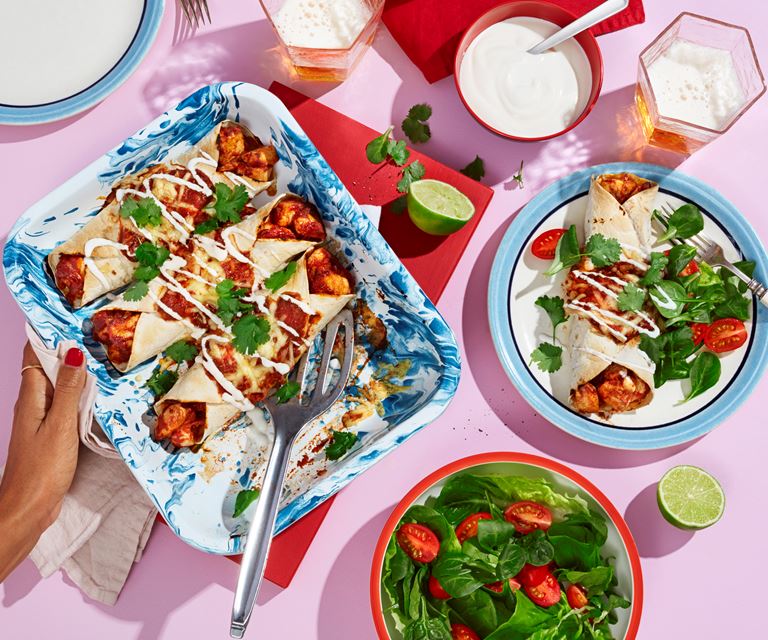 Gegratineerde enchilada's met kip recept | Santa Maria