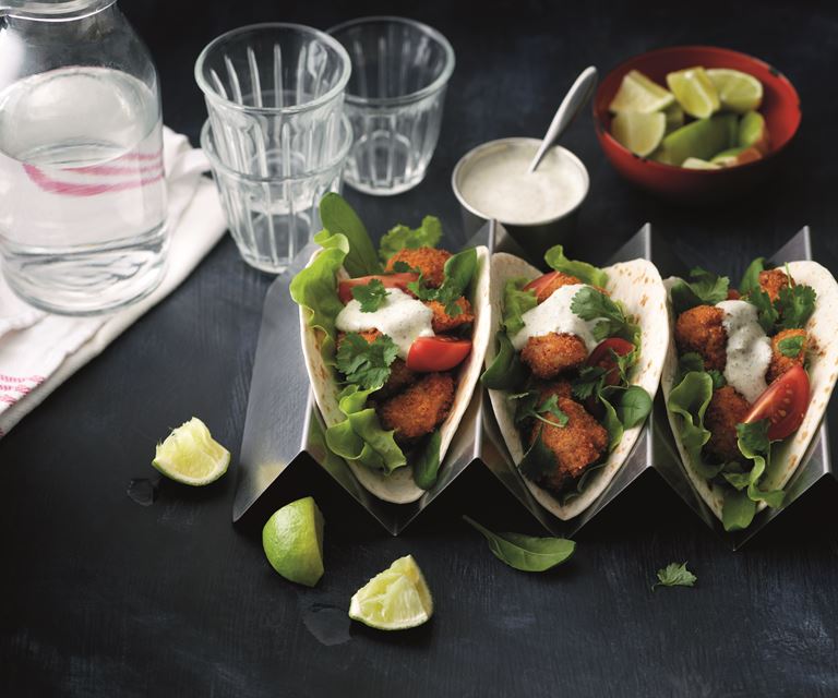 Wrap met krokante kip en sla recept | Santa Maria