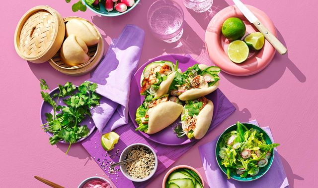 Asian Bao Buns med lax