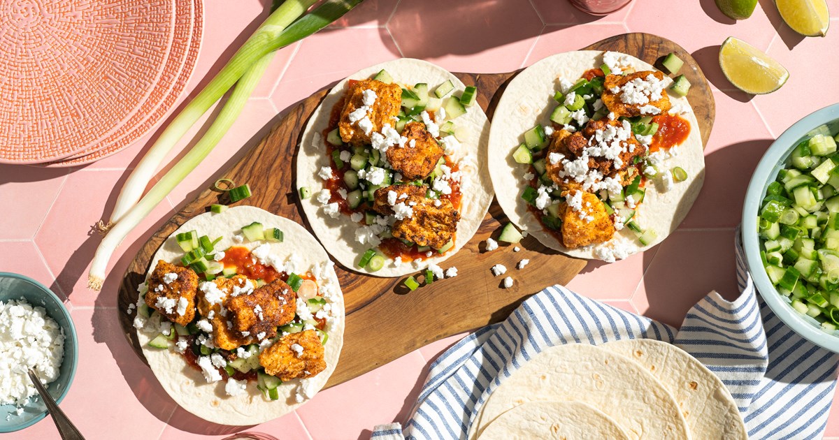 Taco’s met kabeljauw en komkommersalade