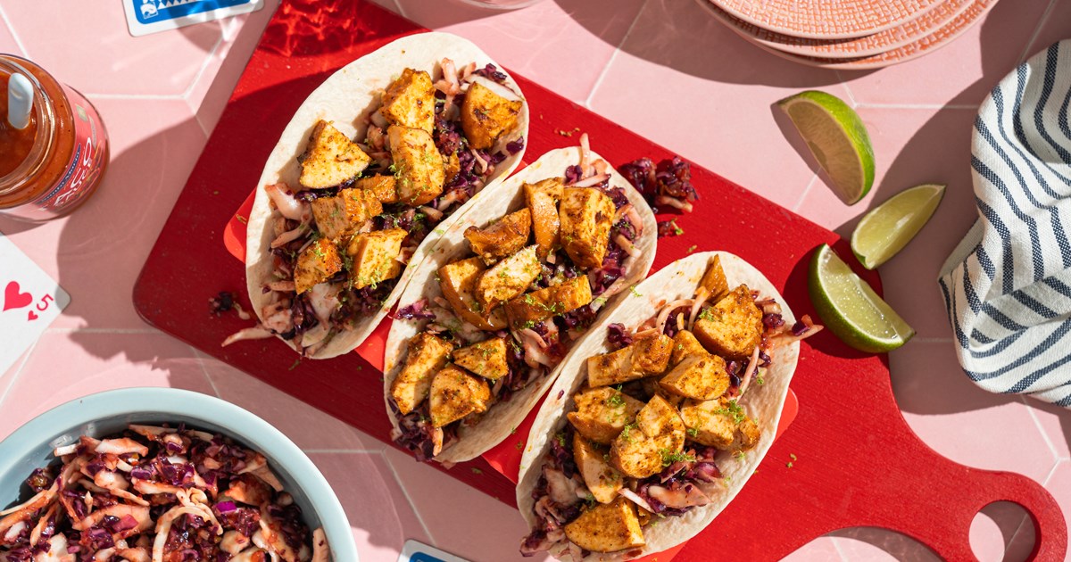 Taco's met limoen-kip