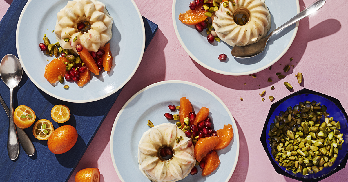 Parfee ingveri, apelsini ja pistaatsiapähklitega