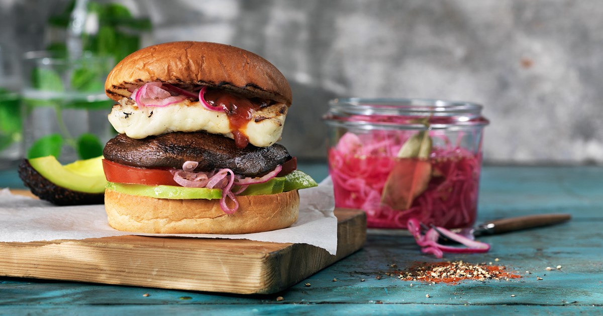 Portobello- und Halloumi-Burger | Santa Maria