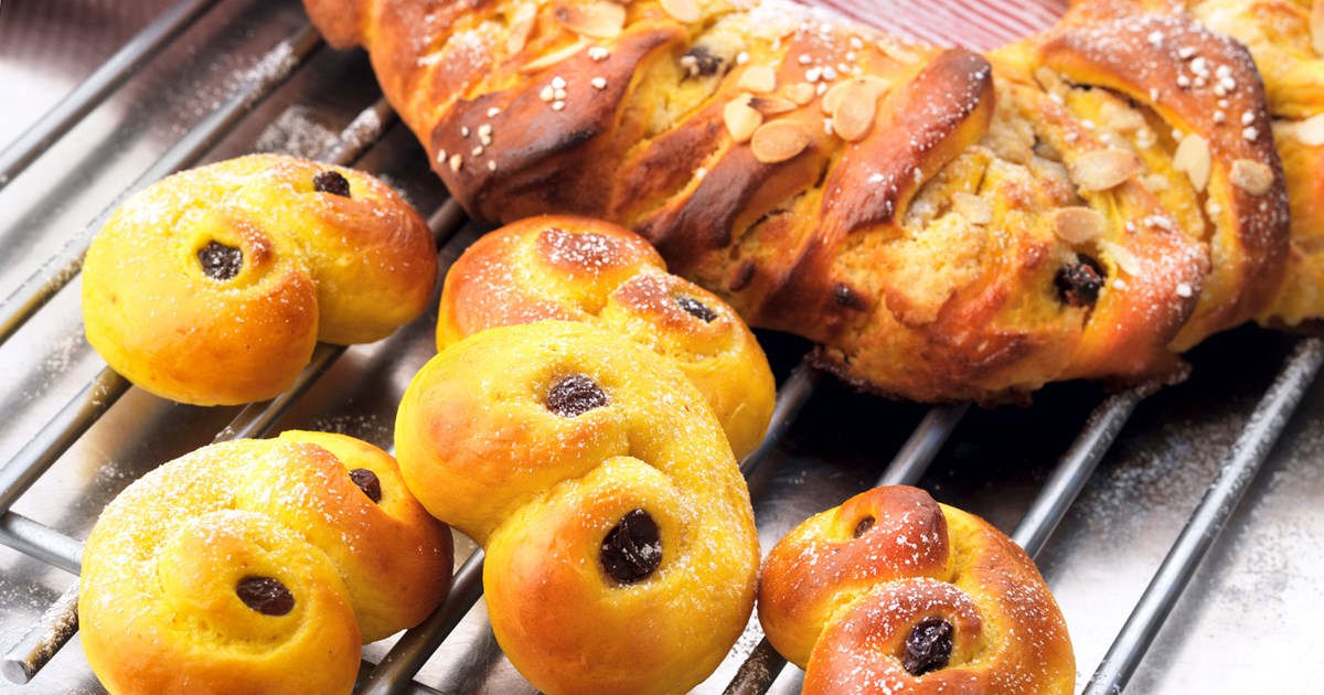 Safrankrans og lussekatter | Oppskrift fra Santa Maria
