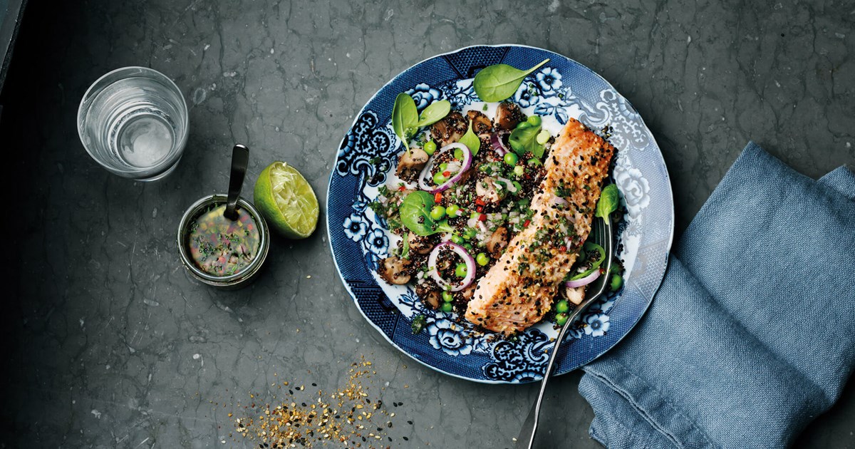 Wasabi- och sesamlax i ugn | Ett recept från Santa Maria