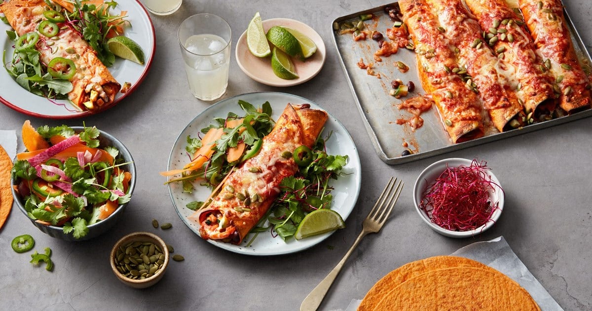 Wortel Wrap enchilada met pompoenpitten