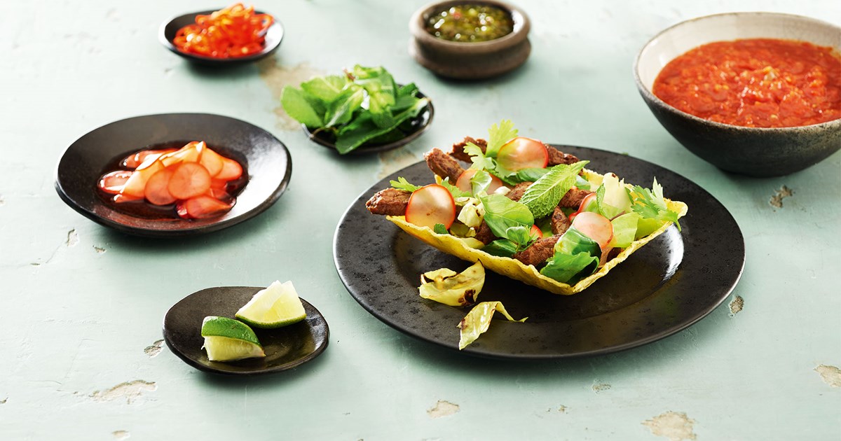 Taco med oksekød